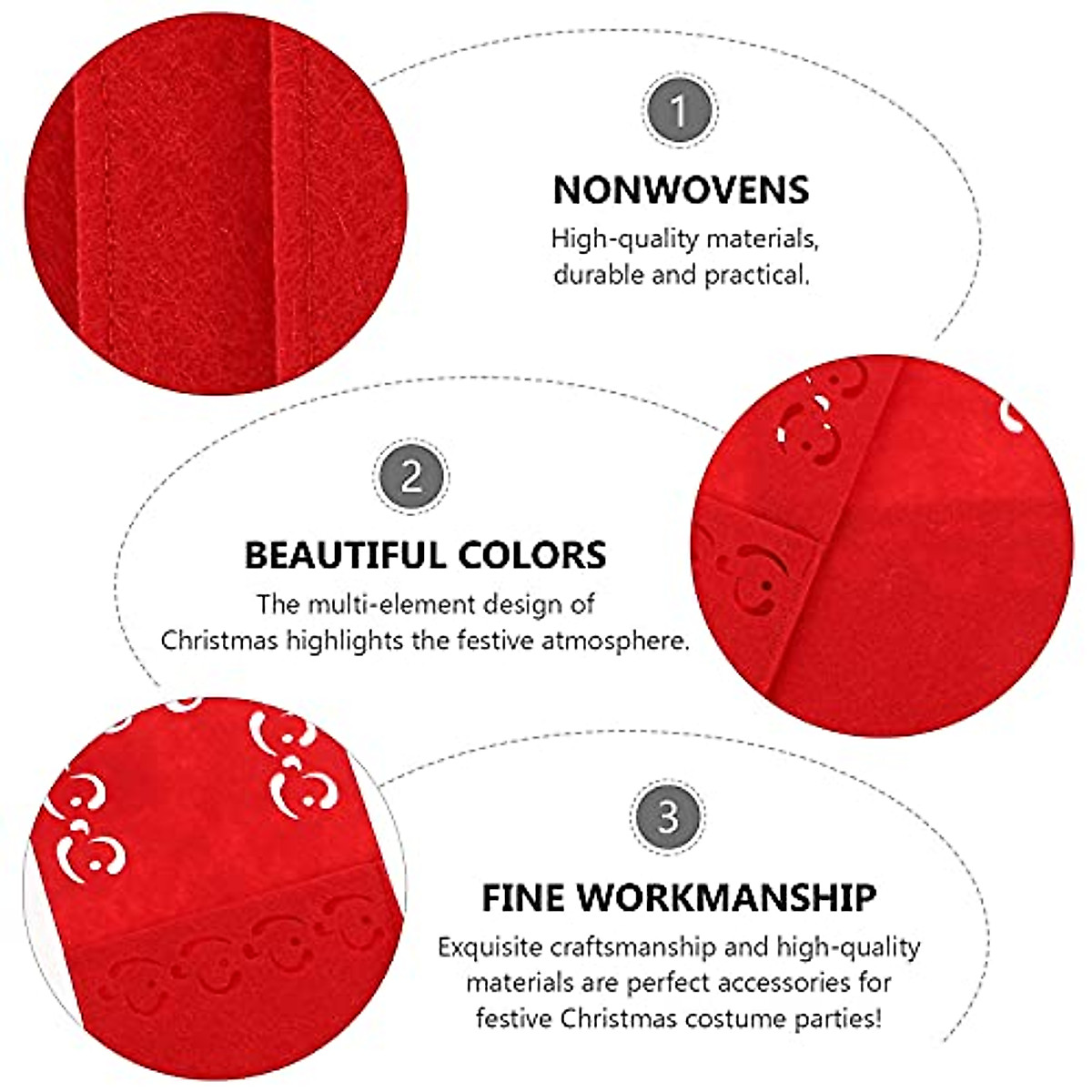 4PCS Xmas Party Cutter Fork Storage Bag Practical Christmas Tableware Cover Decor for Celebration Party