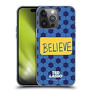 Head Case Designs Officially Licensed Ted Lasso Believe Season 1 Graphics Soft Gel Case Compatible with Apple iPhone 14 Pro