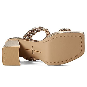 Dolce Vita Women's Ashby Heeled Sandal, Dark Gold Crackled Stella, 8.5