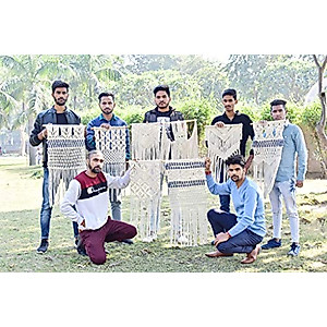 Bohemian Macrame Wedding Backdrop Decor Boho Chic Macrame wall Hanging Style Macrame Tapestry Macrame Curtain & Macrame Arch 200 Cm X 215 Cm