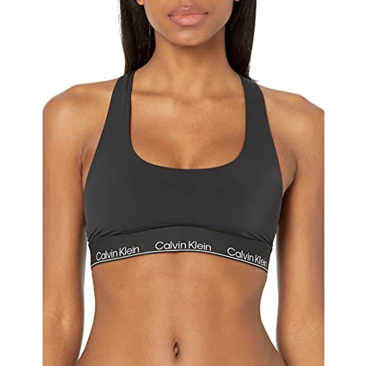 Calvin Klein Women's Modern Cotton Performance Unlined Bralette, Black