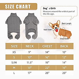 Dog Sweater Turtleneck Knitted Dog Clothes Solid Color Puppy Sweater Warm Cat Sweater Dog Sweaters for Small Dogs (Grey & XS)