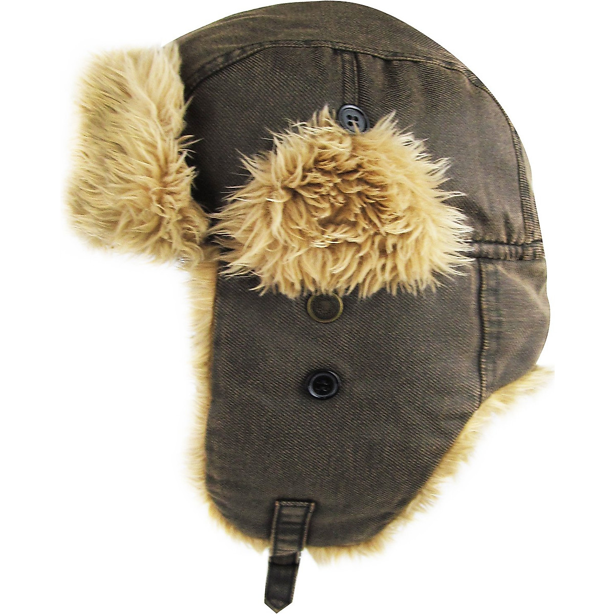 KBW-618 DBR Canvas Solid Aviator Trapper hat Trooper Ear Flaps Ushanka Eskimo Russian Warm Winter Cold…
