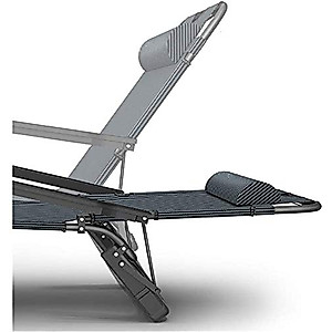 Lightweight Folding Deck Chair Padded Zero Gravity Chairs Adjustable Outdoor Folding Lounge Patio Chairs With Pillow Recliners One Size Sun Lounger Garden Chairs (Color : Navy, Size : One size)