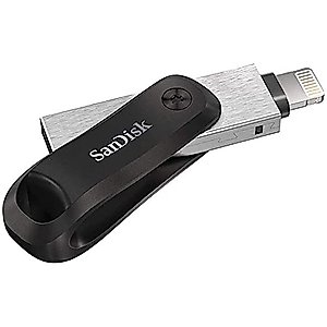SanDisk 256GB iXpand Flash Drive Go for iPhone, iPad, Computer, Laptop - USB 3.0 Dual Drive with Reversible Lightning/TypeA Connectors SDIX60N-256G-GN6NE Bundle with 1 Everything But Stromboli Lanyard