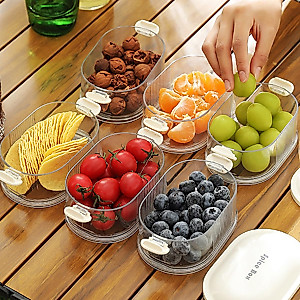 ZAAWUUT Spice Storage Box,Leakproof,Freezer Safe, Cereal Containers with Easy Lock Lids for Kitchen Pantry Organization (Green, Single-Layer)