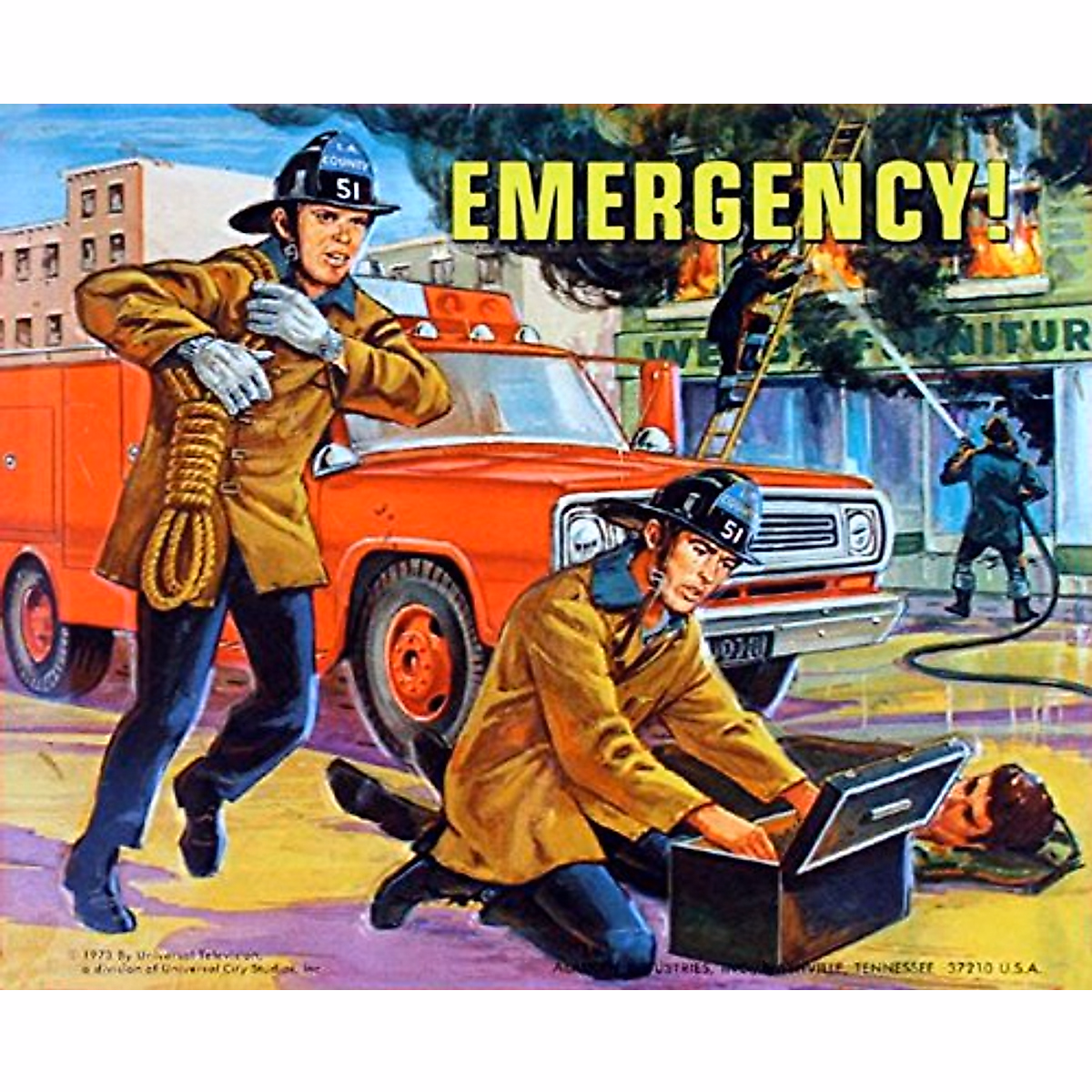 Emergency TV Show Lunchbox Vintage Art 2" x 3" Fridge Magnet Set of 2 Refrigerator Lunch Box Nostalgic Retro