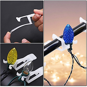 URATOT 150 Pieces Christmas Light Clip Universal Gutter and Shingle Clip for C7, C9 and Mini Lights