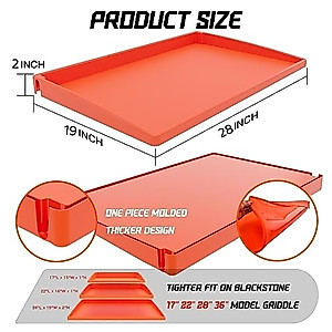 2023 New (AOBHI) Silicone Griddle Mat for Blackstone - 28 Inch True Fully Wrapped Coverage Food-Grade Silicone Mat, Easy to Clean, Heat & Cold Resistant, Prevent Rust, Griddle Cover (Full-Cover 28")