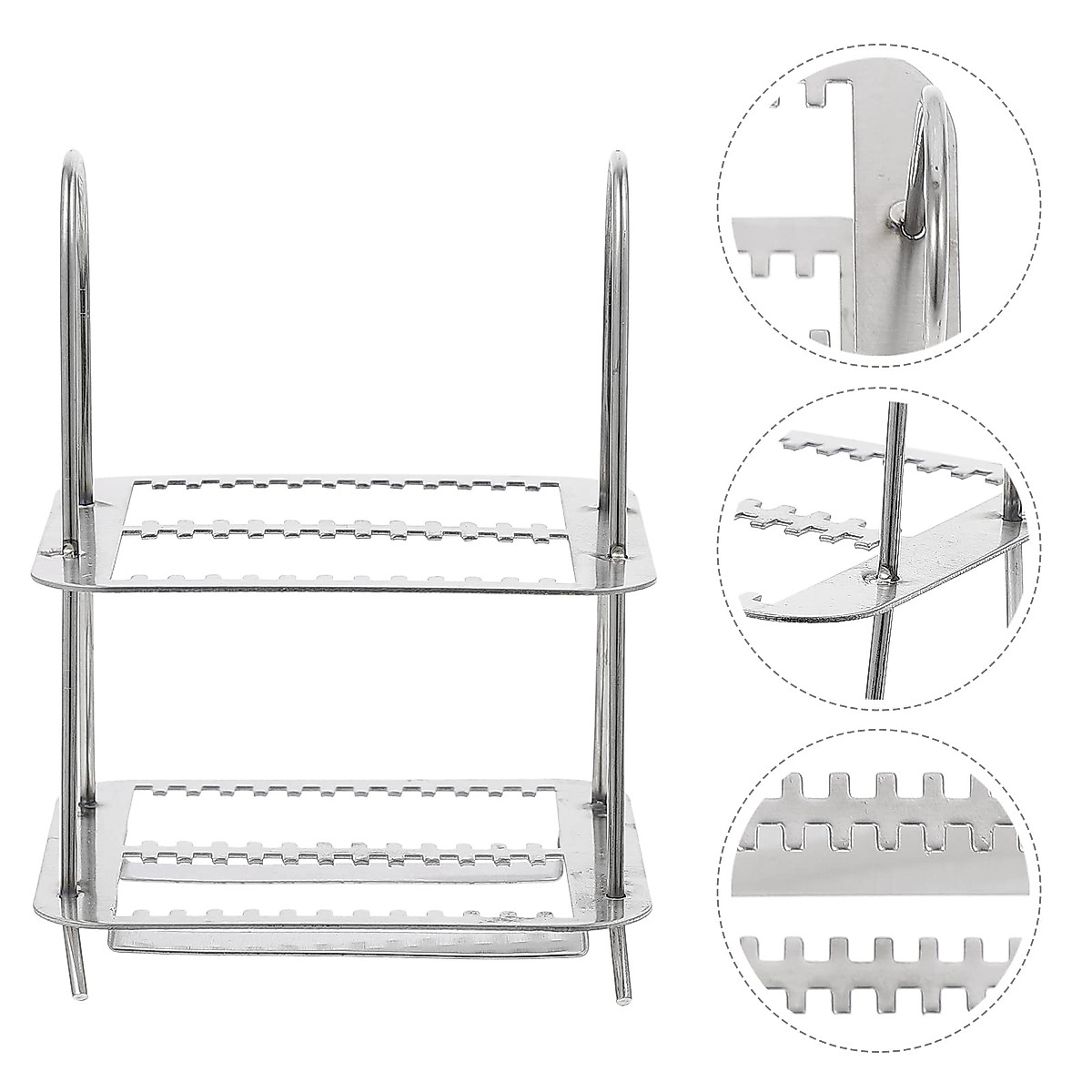 Microscope Slides Staining Rack Glass Slides Rack Stainless Staining Rack 26 Positions Microscope Slides Holder Glass Microscope Slides Rack