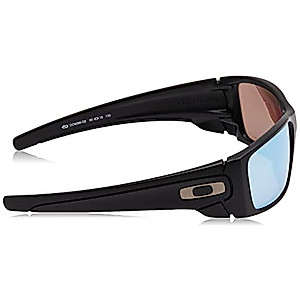 Oakley Men's OO9096 Fuel Cell Rectangular Sunglasses, Matte Black/Prizm Deep Water Polarized, 60 mm