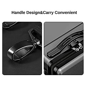 Azicok Carry Case for Nintendo Switch, Hard Shell with 24 Game Cartridges, Switch Consoles, Pro Controller & Accessories Protective Carrying Case for Travel, Black