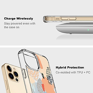 ICEDIO for iPhone 13 Pro Max Case with Screen Protector,Slim Fit Crystal Clear Cover with Fashionable Designs for Girls Women,Protective Phone Case 6.7" Multi-Colored Cactus