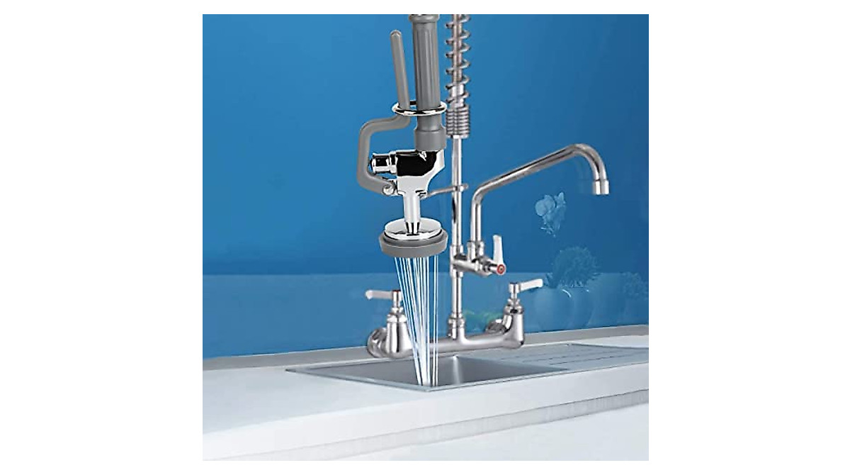 TCEUMIK Commercial Pre Rinse Spray Valve - High-Pressure Kitchen Faucet