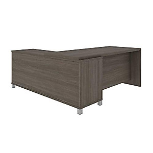 Bestar L Shaped Computer Desk with Storage, 72-inch Corner Desk with Storage, Desk for Office