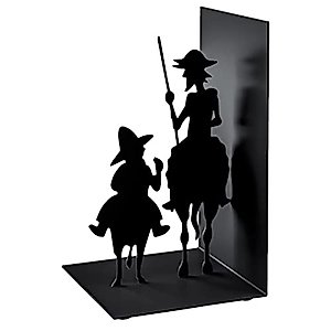 SZYAWsd File Sorters Iron Figure Bookends Reading Book Support Retro Non-Skid Book Ends Stoppers for Shelves Home Office Table Desktop Decor (Color : B)