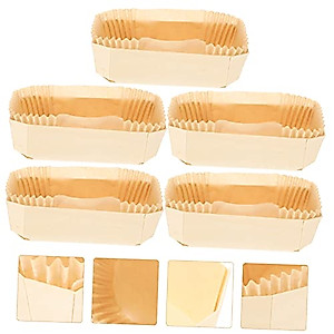 NOGRAX 3 sets Pan Bakery Supply Wooden Cake of Loaf Baking Toast Practical Kitchen Paper DIY Liner Tray Heat-resistant Household Mold Molds Rectangular Multi-use Home Food Wrapping Bread Pan