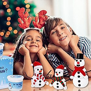 Build a Snowman Kit,Christmas Crafts for Kids,Christmas Stocking Stuffers -3Pack