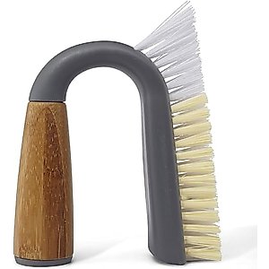 Full Circle Grunge Buster Grout & Tile Scrub Brush, Grey