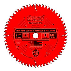 Freud LU79R007: 7-1/4" Thin Kerf Ultimate Plywood & Melamine Blade