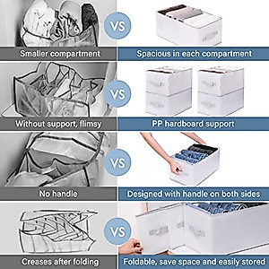 Wardrobe Clothes Organizer – Extra Large Clothes Drawer Organizer with Double Handles, Waterproof Mesh Wardrobe Clothes Organizer for Drawers, Durable Clothing Organizers and Storage – 2pcs Pack