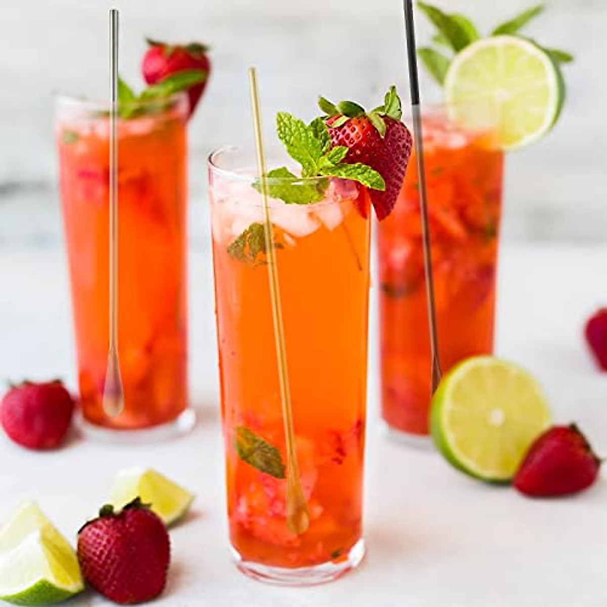 6Pcs Coffee Stirrers Sticks, Stirring Ground Espresso Use French Press Brew Method, Stainless Steel Bar Spoon for Hot Tea Coke Cocktail Mixing