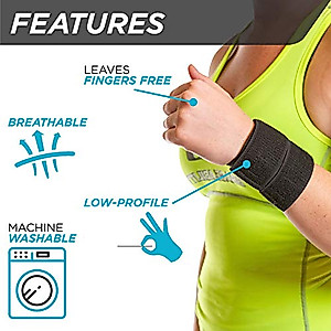 BraceAbility Cheer Wrist Brace | Gymnastics, Cheerleading & Tumbling Support Guard Wrap for Girl & Boy Gymnasts or Cheerleaders (One Size Fits Most)