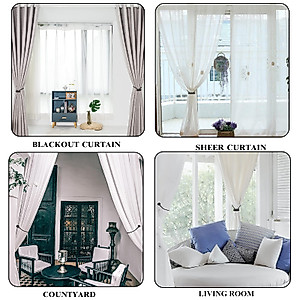 XDerlin 2 Pack Window Curtain Holdbacks Magnetic Curtain Tiebacks, Upgraded 16 Inch Home Office Decorative Twist Tie Backs for Blackout Sheer Window Treatment, Grey