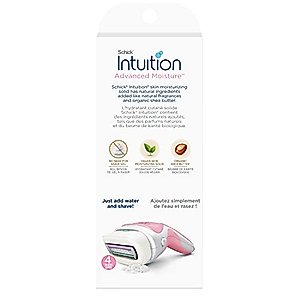 Schick Intuition Advanced Moisturizing Womens Razor with Shea Butter, 1 Handle with 2 Refills
