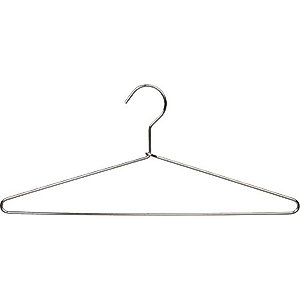 The Great American Hanger Company Slim Metal Suit Hanger, Box of 50 Thin and Strong Chrome Top Hangers for Shirt and Pants