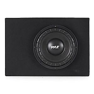 Pyle 10 Inch Subwoofer Box System - 500 Watts Powered Slim Bass with a Non-Pressed Paper Cone Perfect for Mount Car Truck Audio Subwoofer Enclosure, Rear Air Tight Seal Design