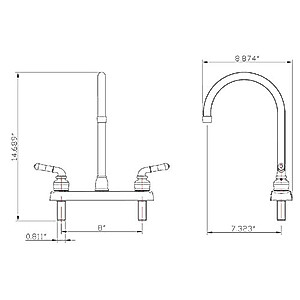RV/Mobile Home Kitchen Sink Travel Motor Trailer Faucet, Oil Rubbed Bronze