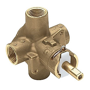 Moen 2510 Monticello PosiTemp Pressure Balancing Shower Valve, 1/2-Inch IPS with Moen T2152NHBN Brantford One-Handle Posi-Temp Shower Trim Kit, Showerhead Sold Separately, 0.5, Brushed Nickel