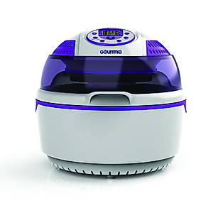 Gourmia GTA1500 Digital Electric Air Fryer, Griller and Roaster with Calorie Reducer Technology, White Free Recipe Book Included