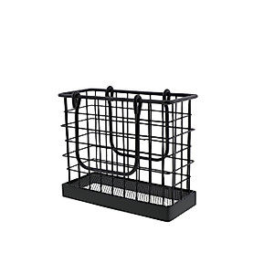 Black Metal Standing Napkin Holder Caddy for Lunch Napkins