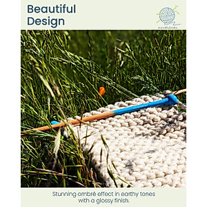 mindfulknits Premium Straight Single Pointed Beech Wood Knitting Needles – Size US 13, 9mm – 35cm Length – Knitting Supplies for Relaxation & Stress Relief (US 13, 9mm)