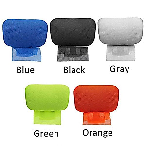 Chair Headrest Pillow Mesh Chair Universal Simple Height Upholstered Headrest Adjustable Elevation Angle and Lift Screw Fittings for Ergonomic High Swivel Executive Chair Headrest Only, Black 3.0cm