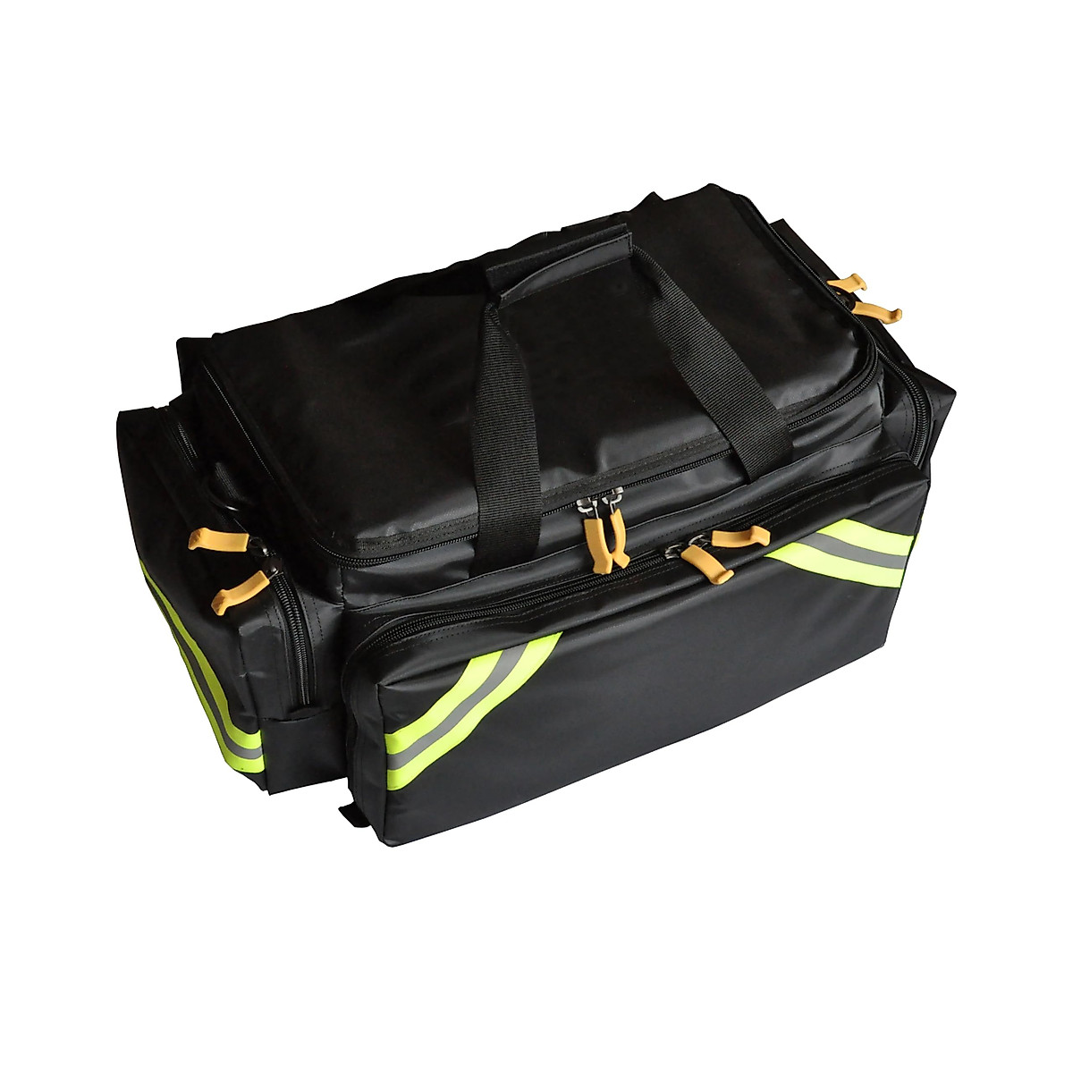 LINE2design EMS Oxygen Bag - Portable Deluxe O2 Supplies with Shoulder Strap - Paramedic Medical Ambulance Gear - Black
