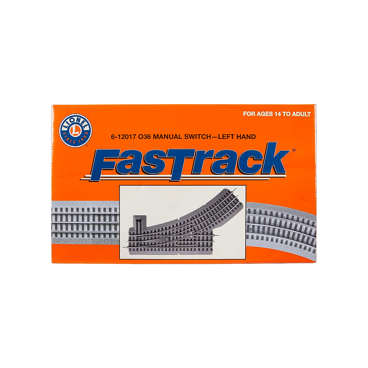 Lionel FasTrack 036 Manual Switch, Electric O Gauge, Left Hand