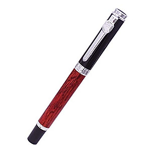 Jinhao Nature Rose Wood Fountain Pen Bent Nib(Fine to Broad Size),Fude Pen for calligraphy,art drawing and handwriting