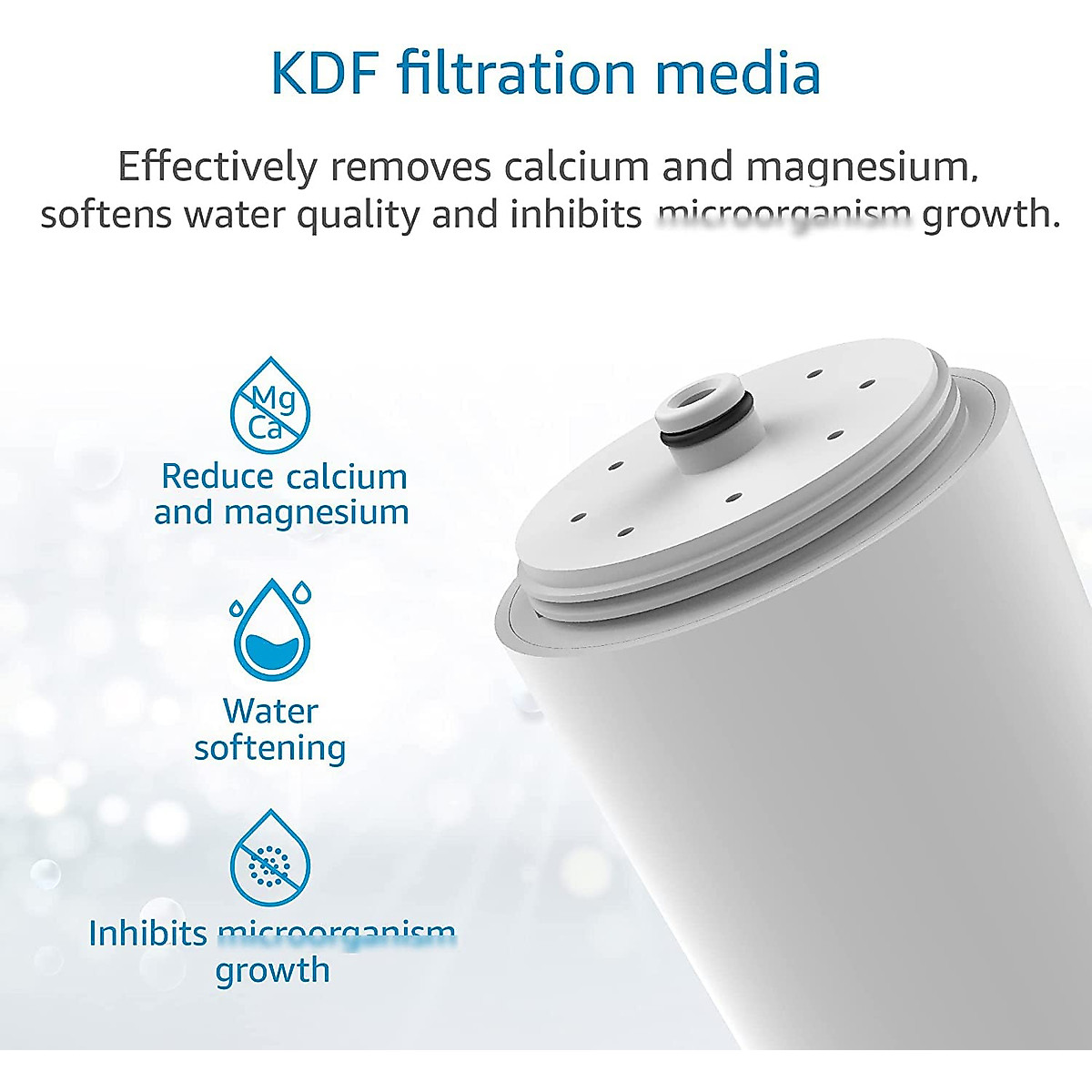 AQUA CREST AQ 4125 Shower Water Filter, Replacement for AQ 4125, AQ-4100, AQ-4100NSH, AQ-4105, Jonathan Product Beauty Shower Filter, with Advanced KDF Filtration Material