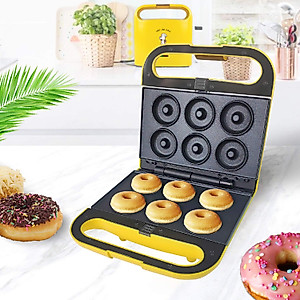 Health and Home Multi Baker, with 3 sets of interchangeable plates for making Belgian Waffle, Gourmet Sandwich, Doughnuts and More Snacks