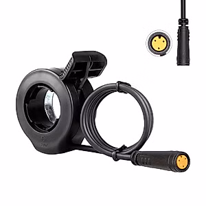 BAFANG Thumb Throttle for Motor Kit : Compatible Mid Drive Electric Bike Conversion Kit BBS01 BBS02 BBSHD BBS03 BBS02B Motor, Waterproof 3PIN Female Thumb Throttle Accelerator for eBike
