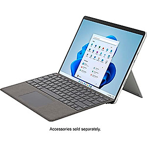 Microsoft Surface Pro 8 Tablet, 13" QHD Touchscreen, Intel Core i5-1135g7 (Up to 4.2GHz), Intel Iris Xe Graphics, 8GB DDR4 RAM, 256GB PCIe SSD, Device Only, Windows 11h, Platinum, with MTC Stylus Pen