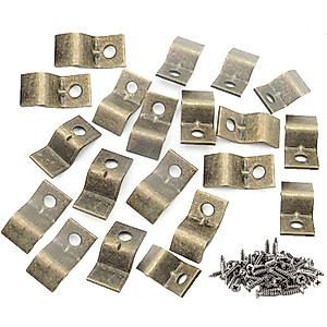 Table Top Fasteners with Screws, Desk Top Fasteners, Heavy Duty Table Top Connectors/Table Clips/Table Top Brackets, Set of 20 Packs (Include 20 Clips and 20 Screws)