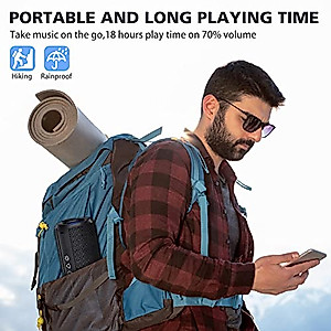 LENRUE Bluetooth Speaker, Portable Wireless Speaker, Waterproof Outdoor Speakers with Light,HiFi Stereo Sound, 24H Playtime,Gift for Men and Woman to Beach,Pool, Bike, Shower