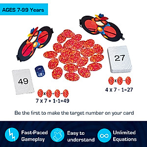 Chalk & Chuckles Super Math Spy Board Game - Super Fun Math Game for Kids 8-12, Smart Educational Game, Practice Multiplication, Division, Addition and Subtraction