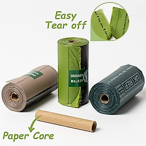 GREENER WALKER Poop Bags for Dog Waste, 1080 Doggy Waste Bags Extra Thick Strong 100% Leak-Proof (Green)