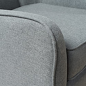 Christopher Knight Home Felicity Mid-Century Fabric Arm Chair, Charcoal