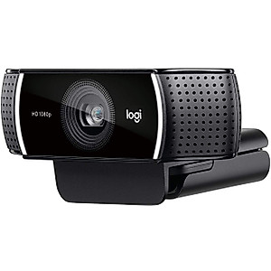 Logitech C922x Pro Stream Webcam 1080p HD Camera for Streaming and Recording at 60 FPS Background Replacement Technology (Renewed)